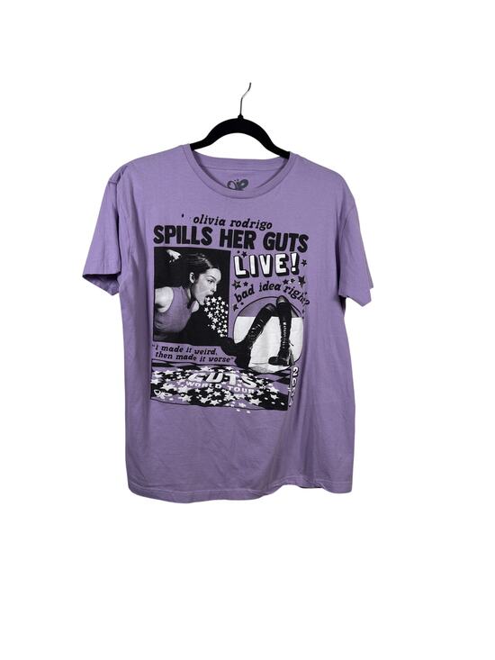 Olivia Rodrigo | Tops | Olivia Rodrigo Tshirt Unisex Xl Purple Guts ...